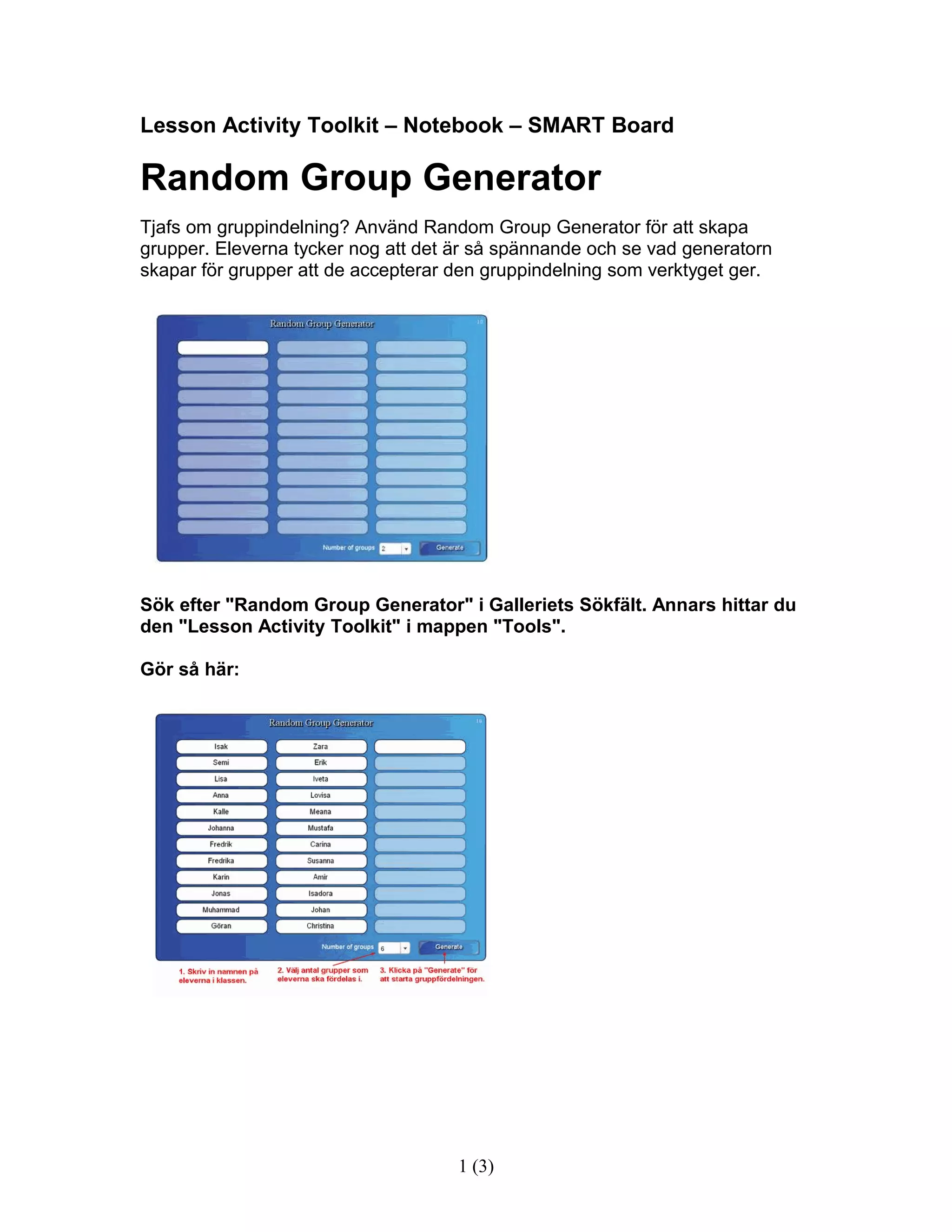 Random Group Genorator | PDF