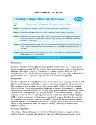 Genotoxic impurities an overview | DOCX