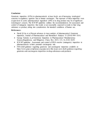 Genotoxic impurities an overview | DOCX