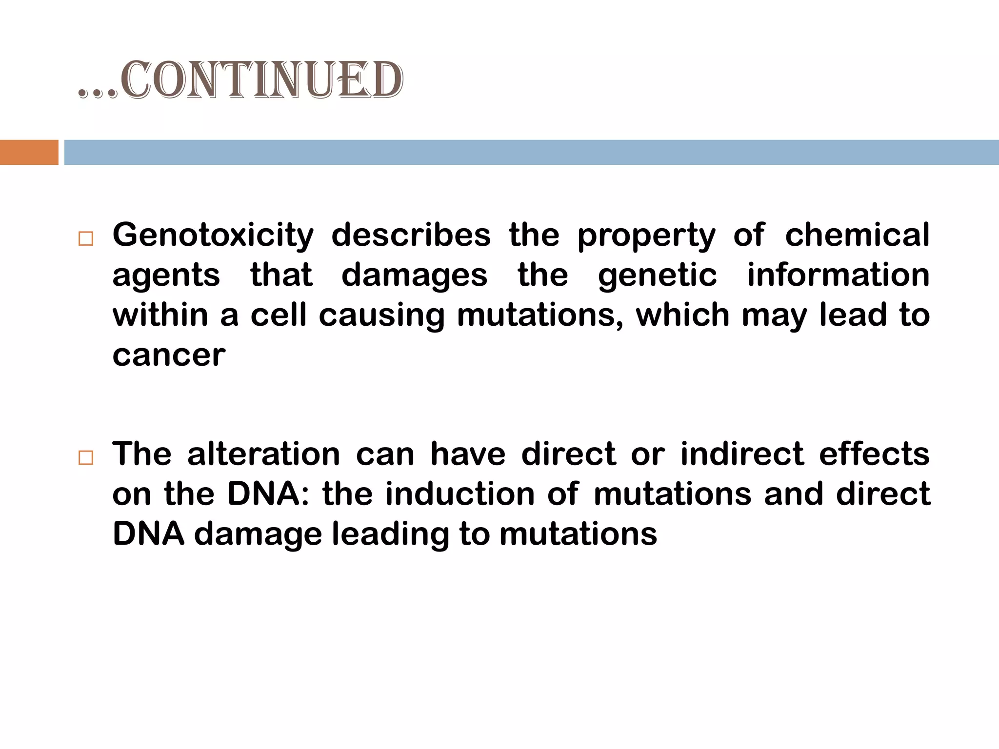 Assignment on Genotoxicity | PDF