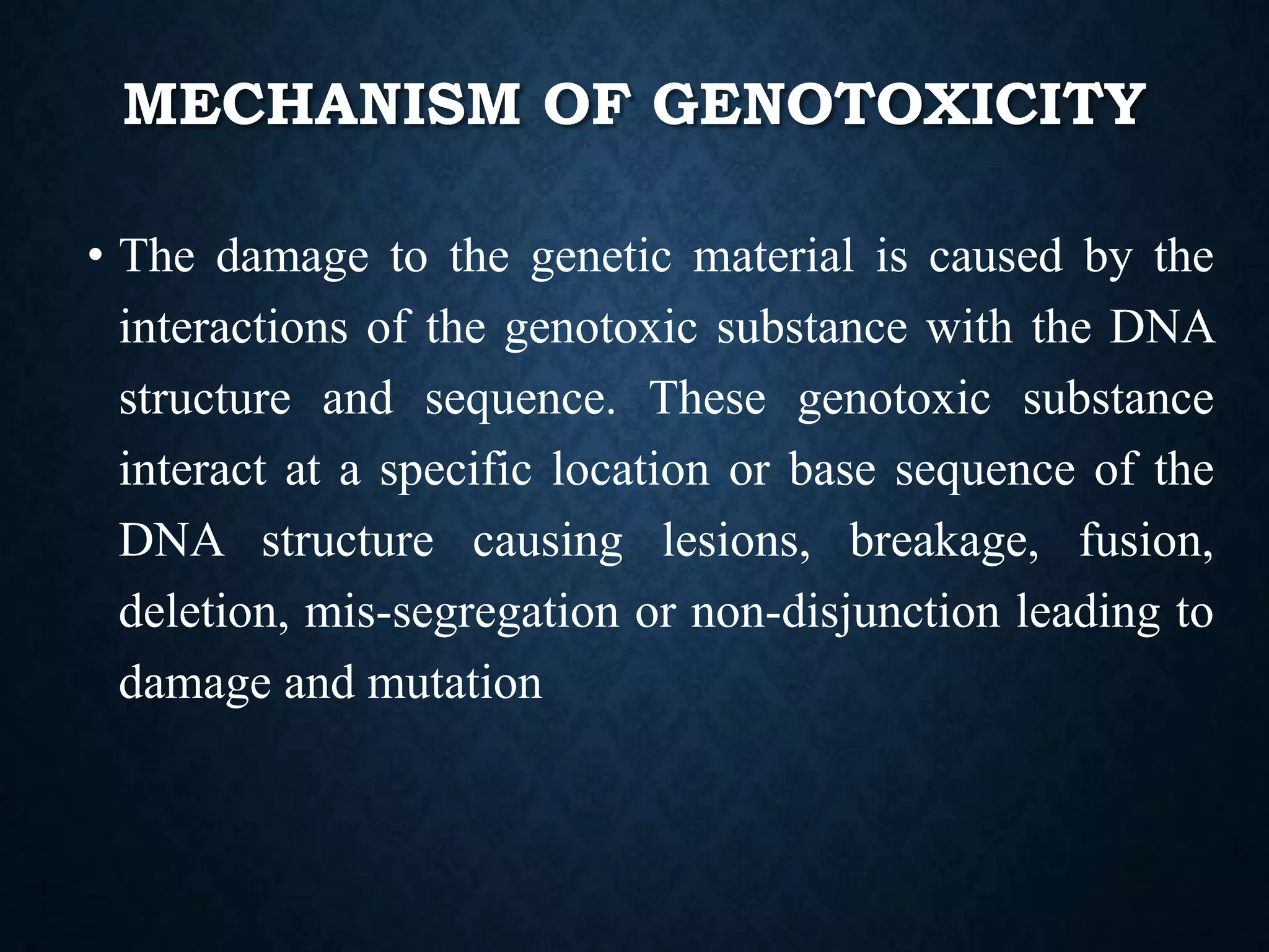 Genotoxicity | PPTX