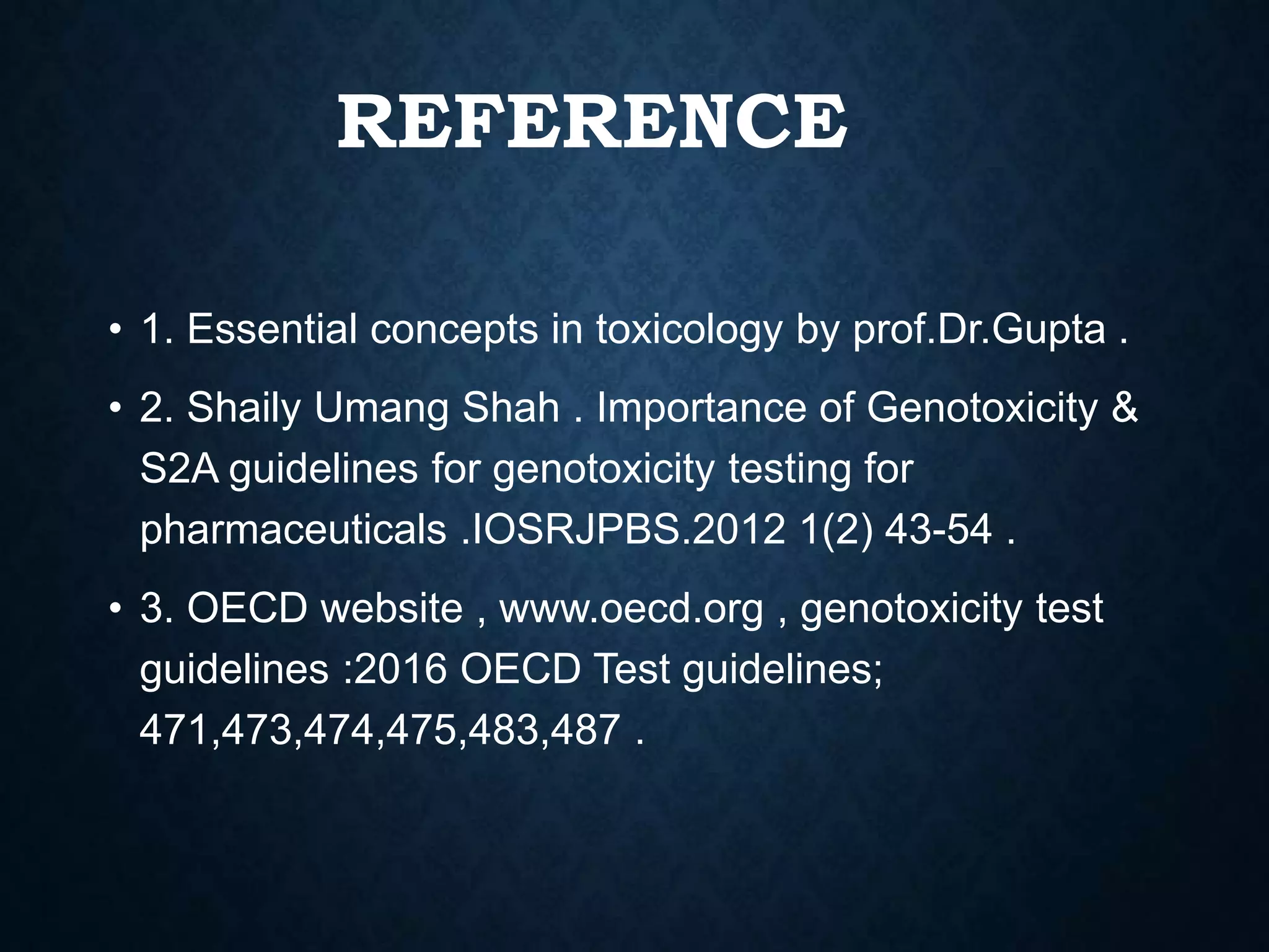 Genotoxicity | PPTX
