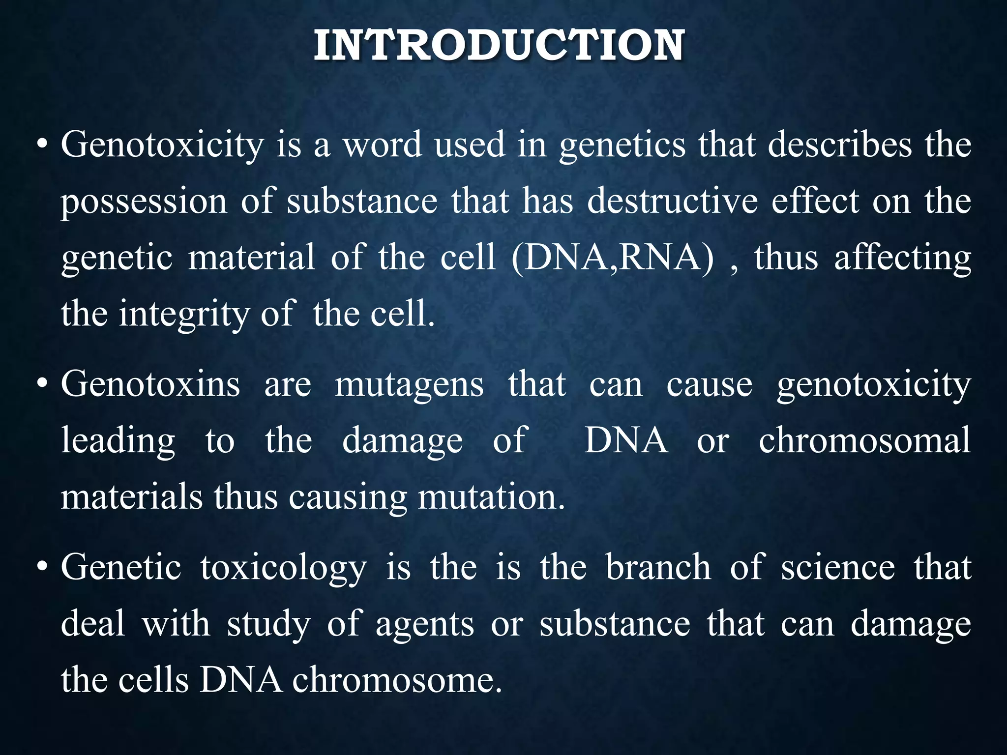 Genotoxicity | PPTX