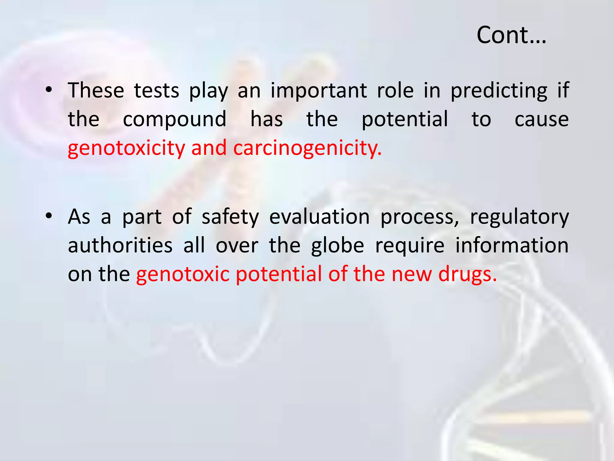 GENOTOXICITY STUDIES(as per OECD) | PPTX