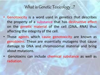 GENOTOXICITY STUDIES(as per OECD) | PPTX