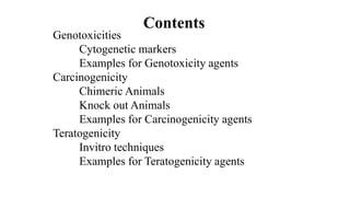 Geno toxicity, carcinogenicity and teratogenicity | PPTX