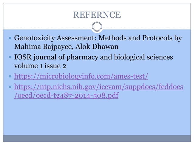 Genotoxicity studies | PPTX | Genetics | Science