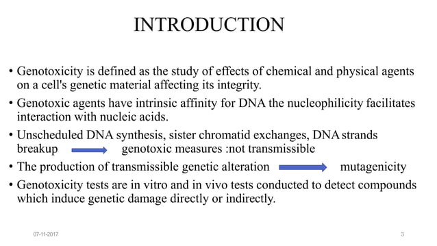 Genotoxicity studies | PPTX | Genetics | Science