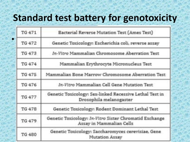 Genotoxicity studies according to oecd guildline. | PPTX