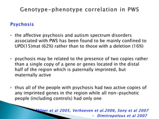 Genotype Phenotype Correlation In Prader Willi Syndrome | PPT