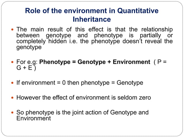 Large genotypes by environmental interaction (G x E) for yield | PPTX