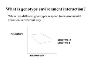 Genotype environment interaction | PPTX