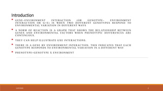 Genotype environment interaction | PPTX