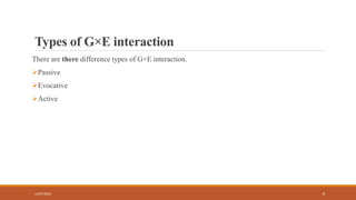 Genotype environment interaction | PPTX