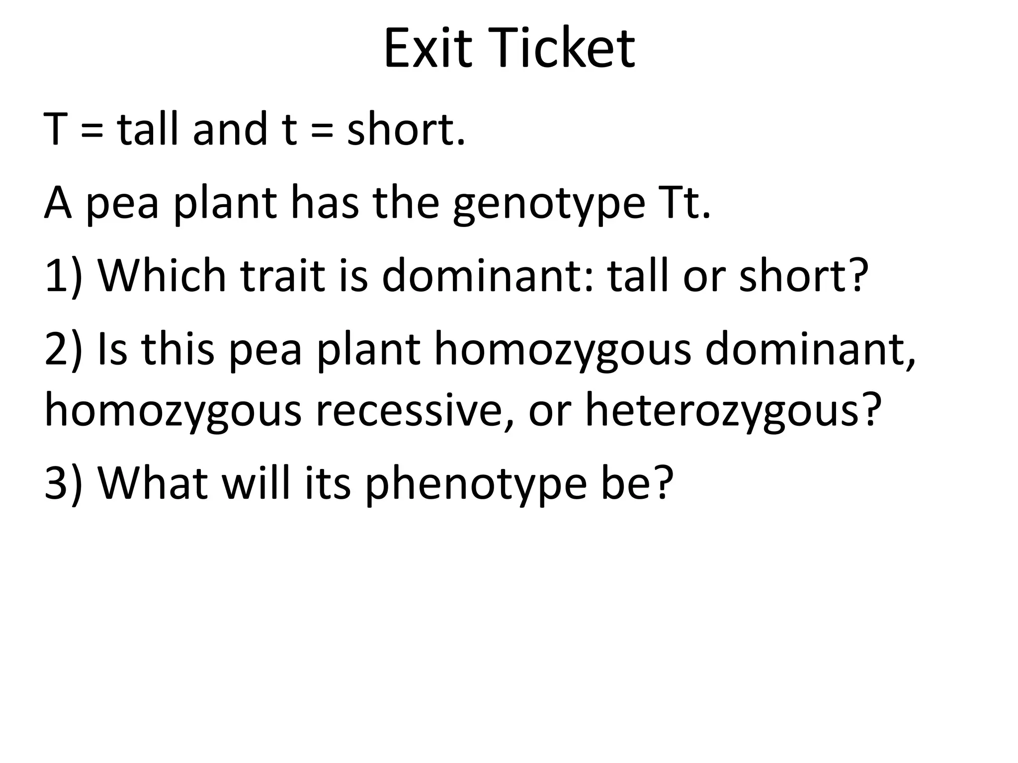 Genotypes and phenotypes | PPTX
