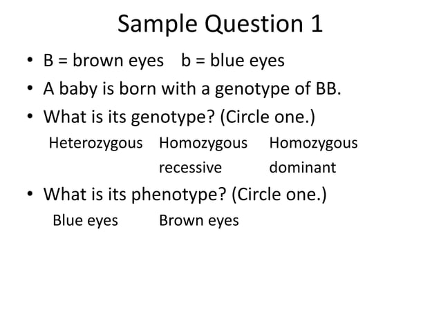 Genotypes and phenotypes | PPTX
