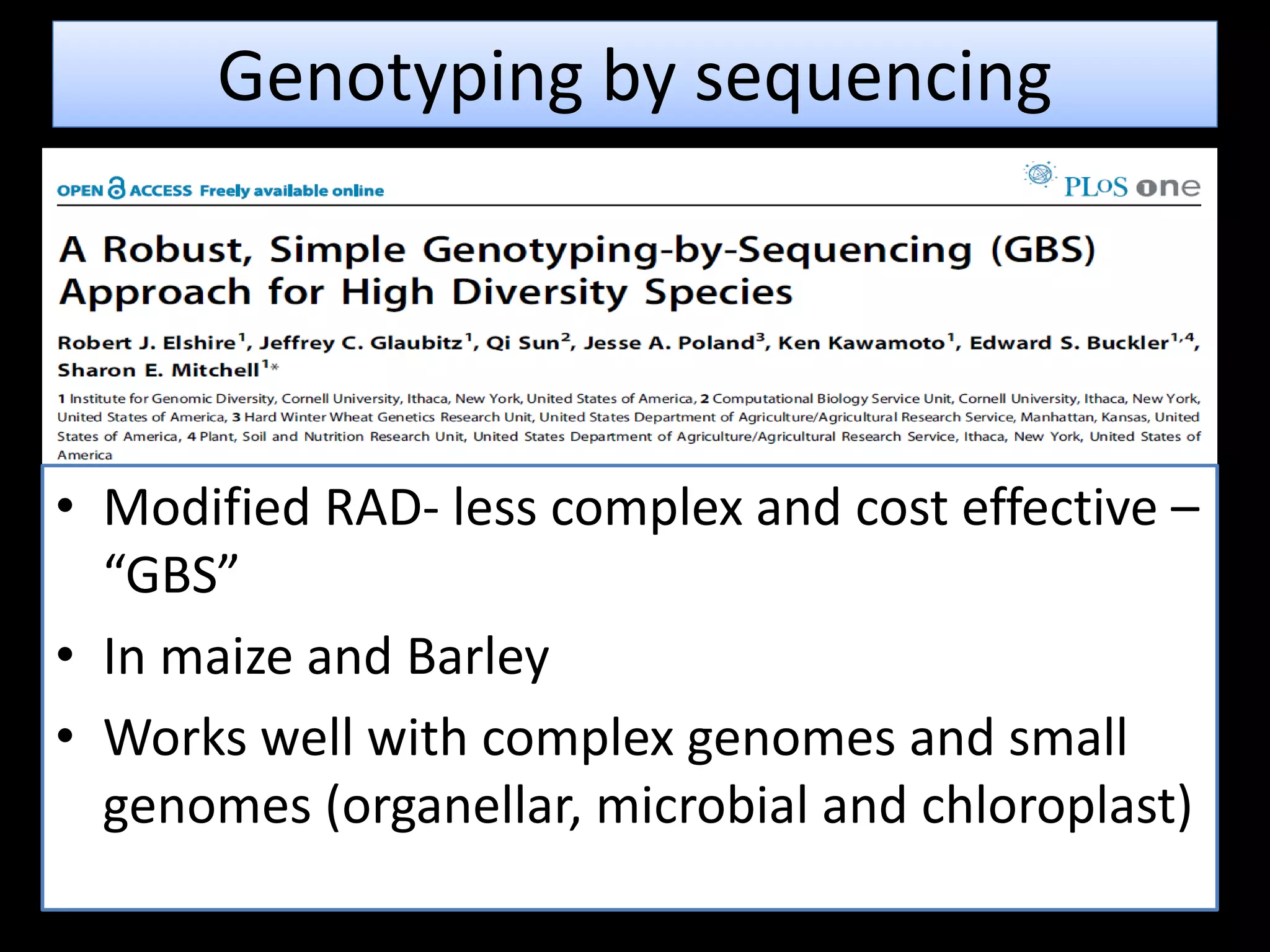 Genotyping by sequencing | PPTX