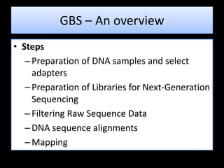 Genotyping by sequencing | PPTX | Genetics | Science
