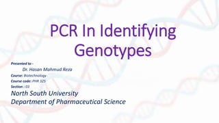 Genotyping With PCR | PPTX