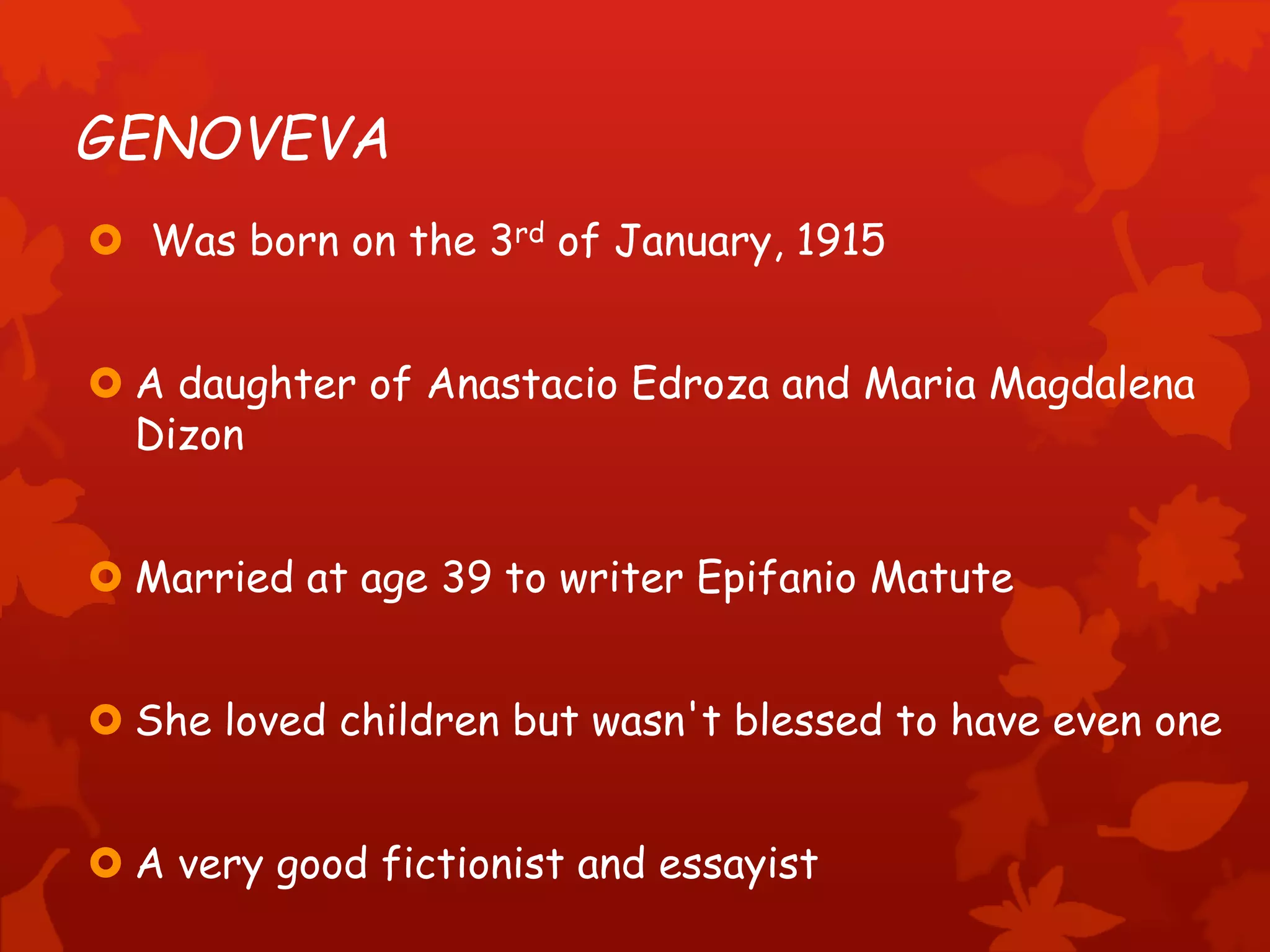 Genoveva Edroza Matute Pptx