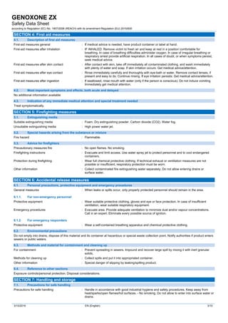 Genoxone zx msds | PDF