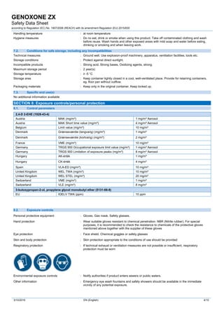 Genoxone zx msds | PDF