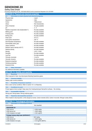 Genoxone zx msds | PDF