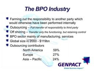 Genpact bpo case study | PPTX