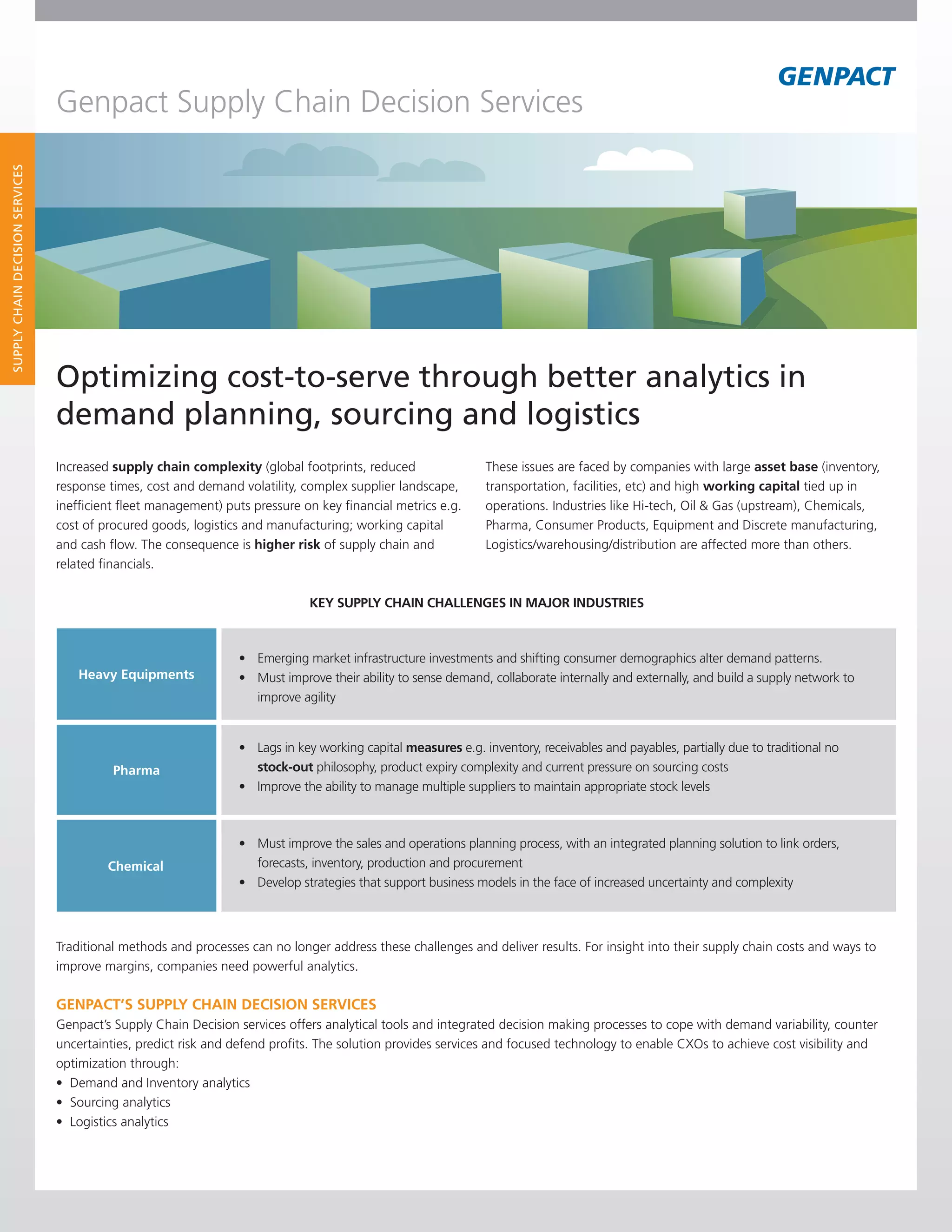 Supply Chain Analytics- Genpact's Supply Chain Decision Services | PDF