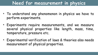 GENERAL PHYSICS 1 - Measurements and Units | PPTX