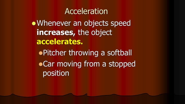 General Physics Motion Types Speed and Acceleration | PPT