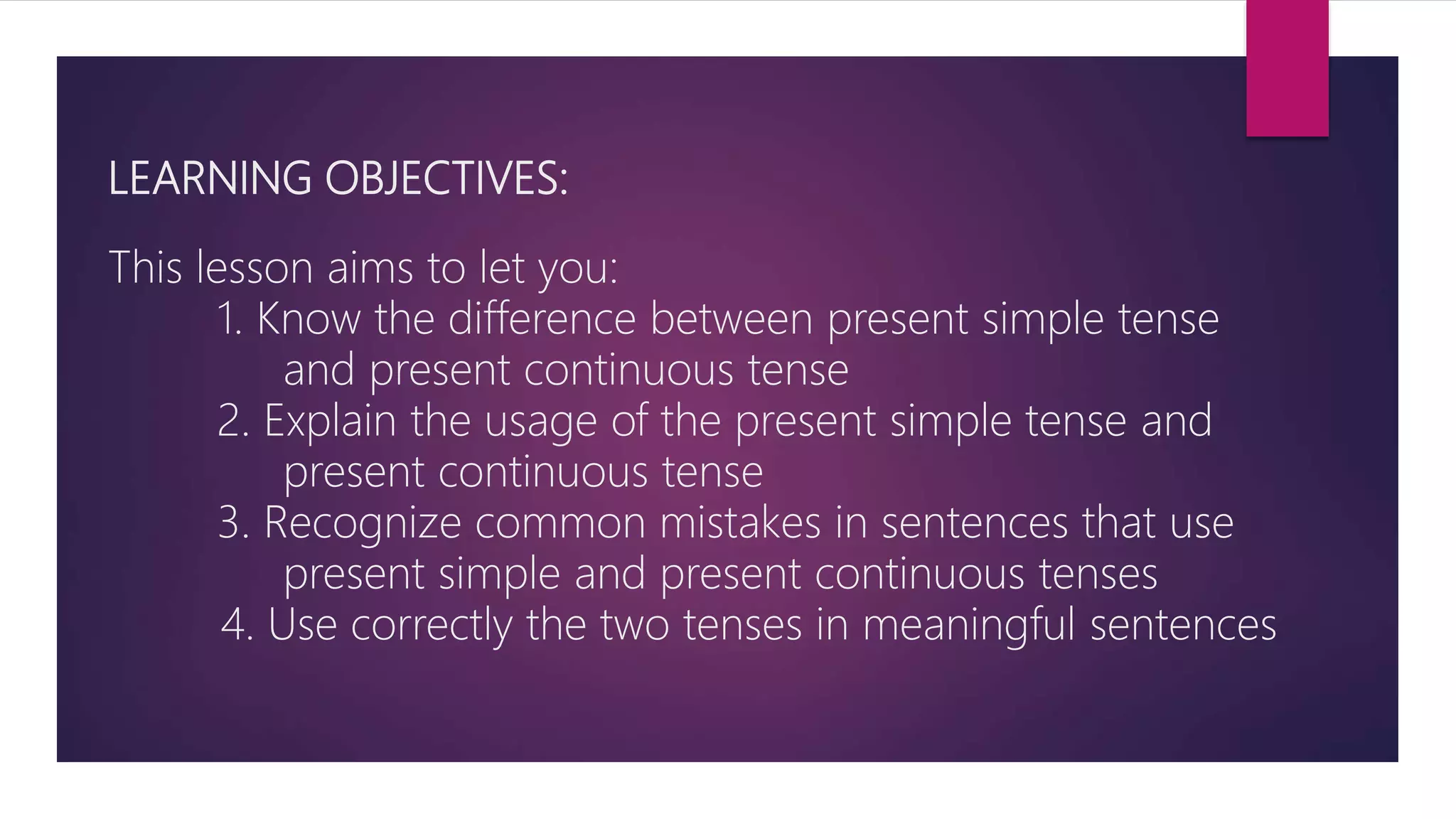 Simple Present VS Present Continuous Tense | PPTX
