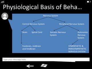 Physiological Basis of Behavior | PPT