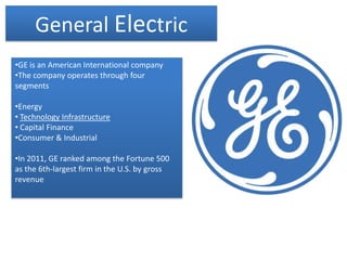 General electric Case Study | PPT