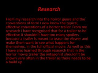 Horror genre presenation | PPTX | Horror | Genres