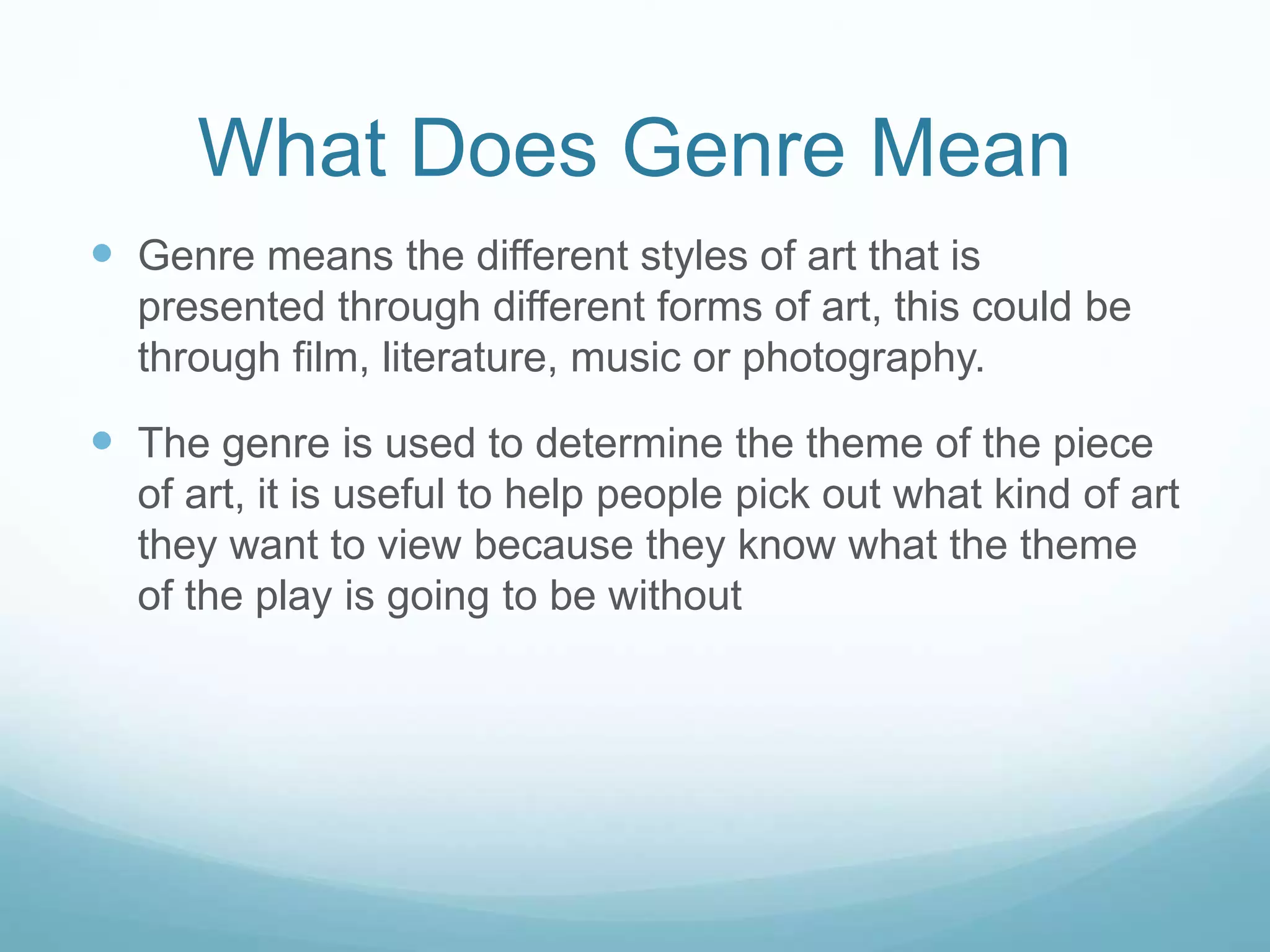 Genre | PPT