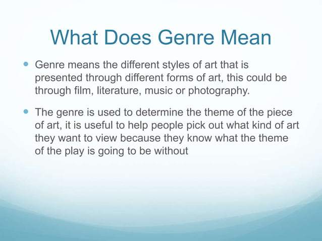 Genre | PPT
