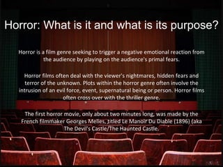 Genre Presentation: Horror and Trailers | PPTX