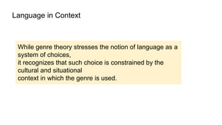 Genre based approach | PPTX