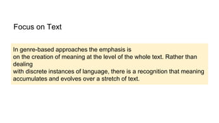 Genre based approach | PPTX