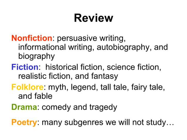 Types of Genres | PPT