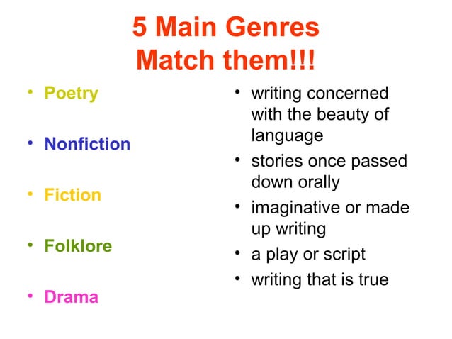 Types of Genres | PPT