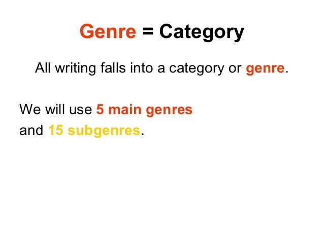 Genres Meaning