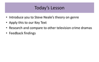 Genre and Steve Neale intro | PPTX