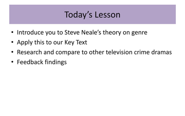 Genre and Steve Neale intro | PPT