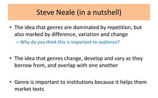 Genre and Steve Neale intro | PPTX