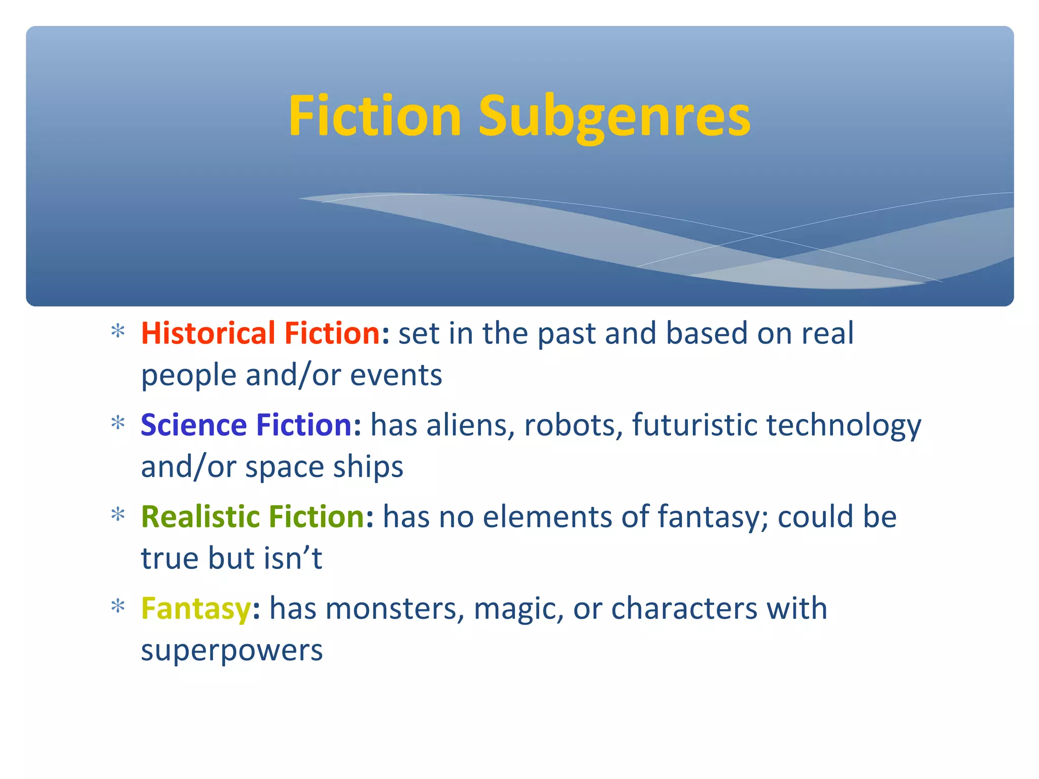 Genre and Subgenre | PPT