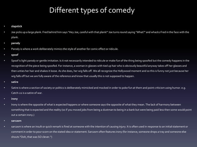 Genre%20comedy | PPTX | Comedy | Genres