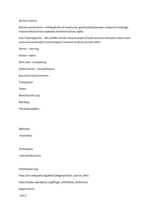 Genre action- SA | PDF