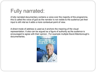 Genre analysis of documentaries. | PPTX